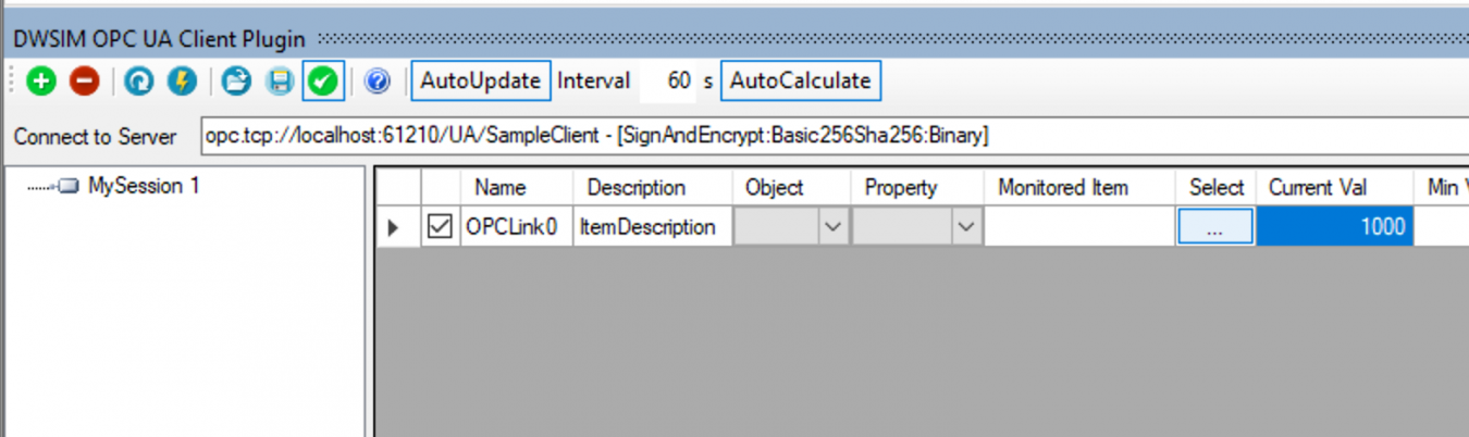 OPC Client Plugin - DWSIM - Open Source Chemical Process Simulator